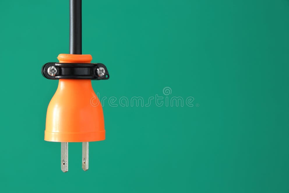 Orange plug stock photo. Image of concept, house, coil - 209819096