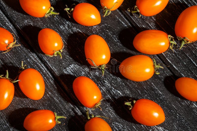 Orange Plum Cherry Tomato on Wood Stock Image - Image of wood, healthy: 299755325