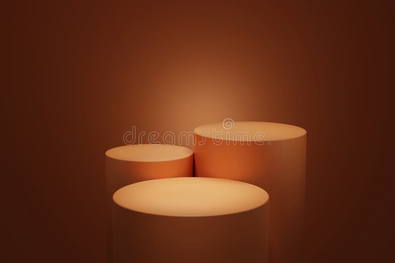 Orange Podium and Minimal Abstract Background for Show Product, Stage ...