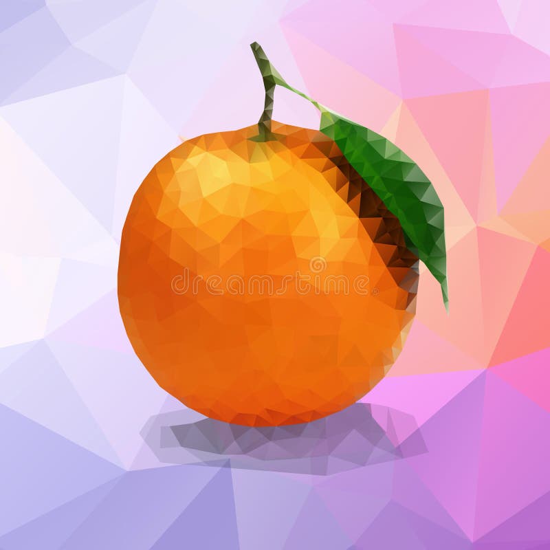 Orange Polygon Flyer A4 Template Stock Vector - Illustration of design ...