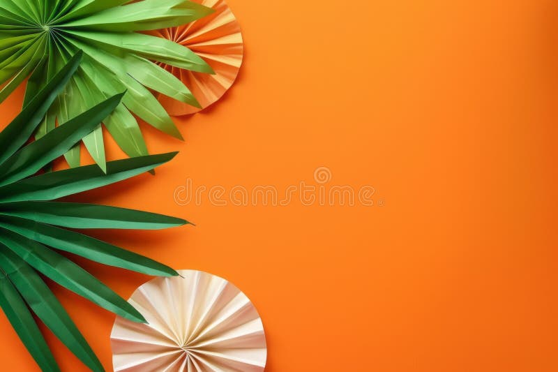 An Orange Postcard or Banner with Copy Space Stock Illustration ...