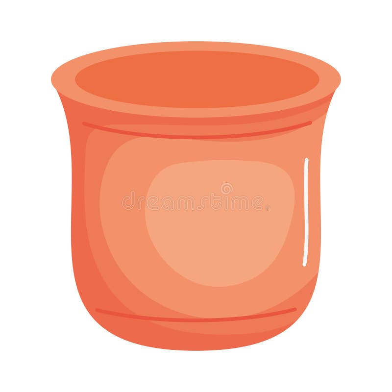 Orange pot plastic stock vector. Illustration of vector - 273133621