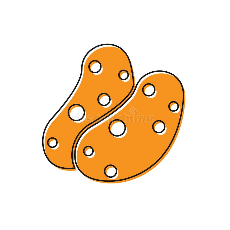 Orange Potato Icon Isolated on White Background. Vector Stock Vector ...
