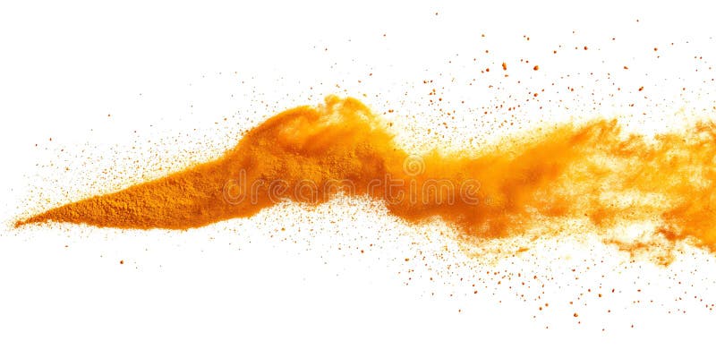 Orange Powder Explosion on White Background Stock Illustration ...