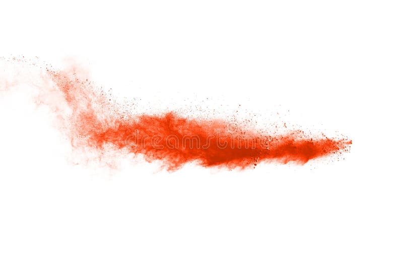 Orange Paint Splash Isolated on White Background. Stock Photo - Image ...