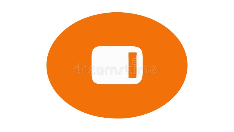 Orange Power or Battery Icon, Showing Energy Status , Vector Design ...