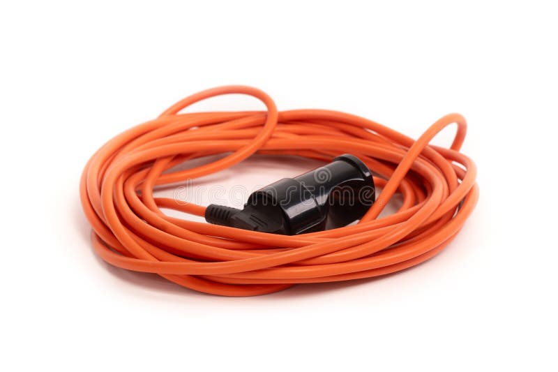 Orange power cable stock image. Image of tool, object - 363160527