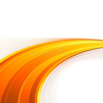 Orange Power Swoosh Wave Folder Template Stock Vector - Illustration of ...