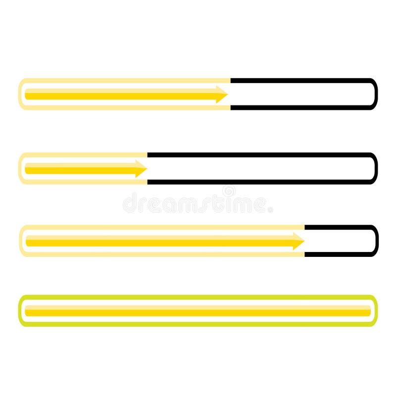 Orange Preloaders and Progress Loading Bars. Stock Vector ...