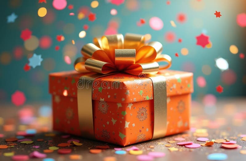 An Orange Present Box at 29-11-2024 Stock Illustration - Illustration ...