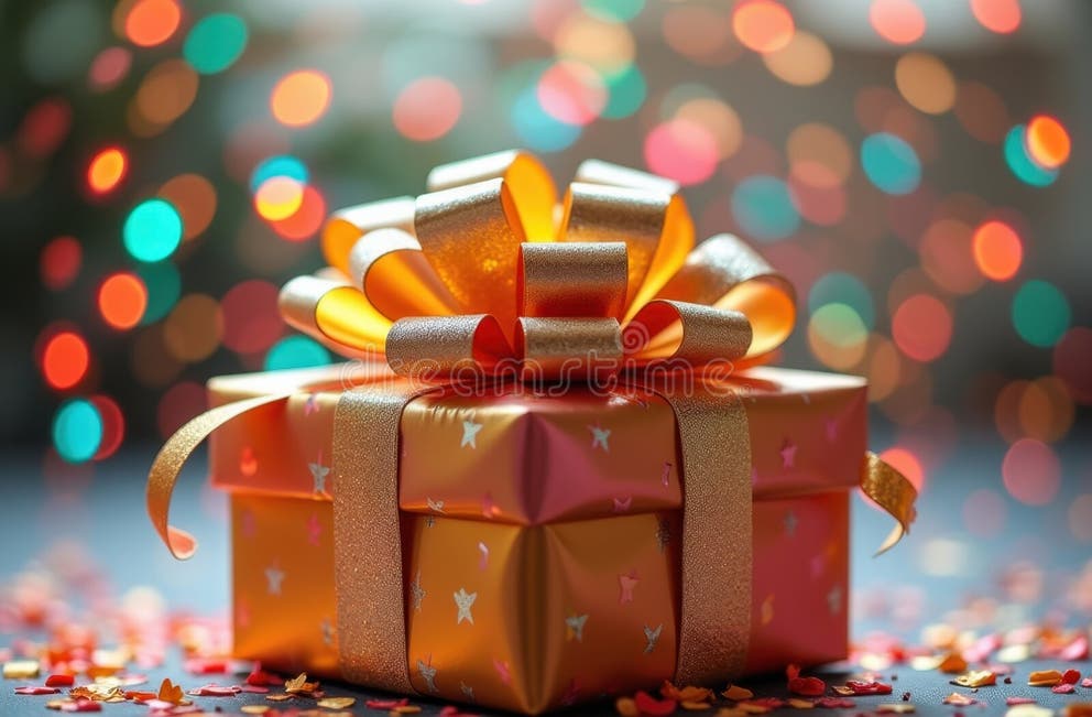 An Orange Present Box at 29-11-2024 Stock Illustration - Illustration ...