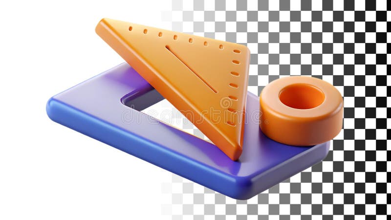 Orange Protractor, Geometry Tool and Math Instrument Png Transparent ...