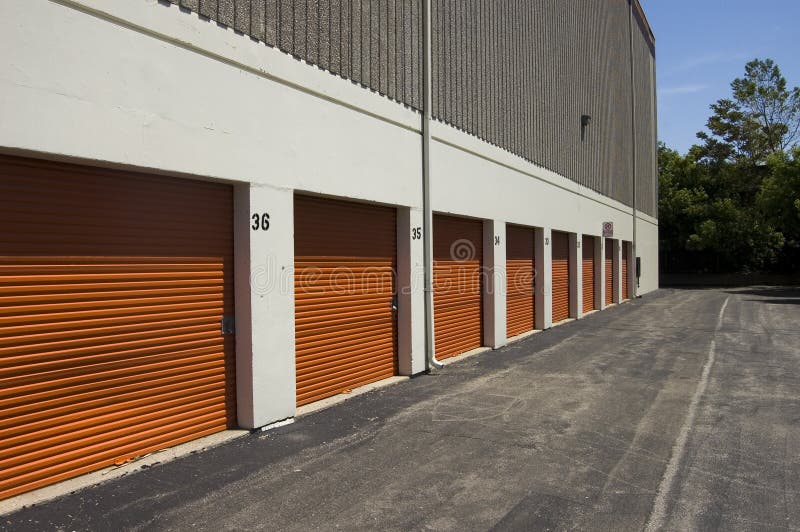 Bank of Self Storage Units stock photo. Image of private - 18614980