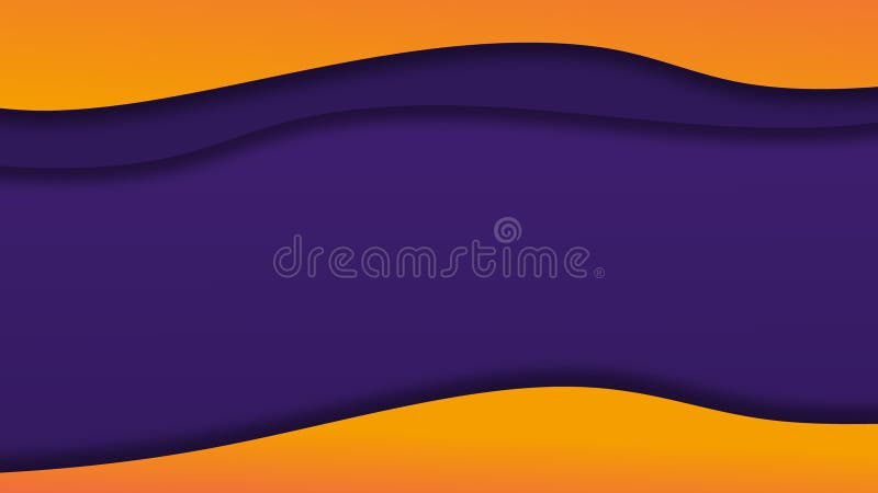 Orange Purple Overlapping Paper Cut Pattern Curve Background ...