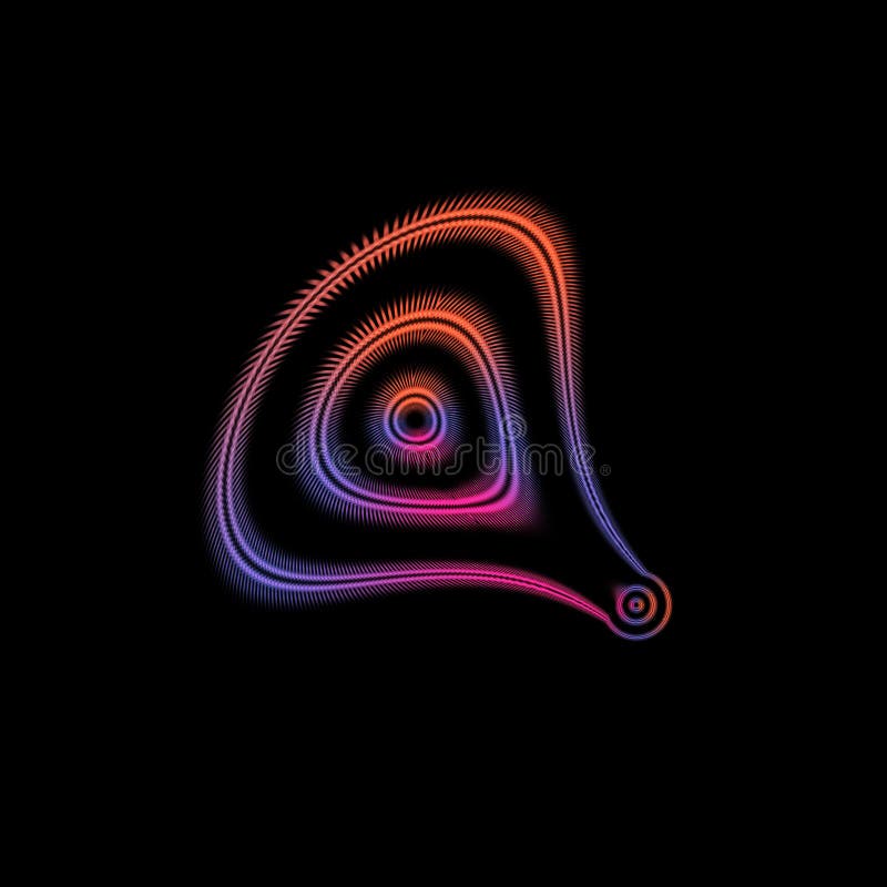 Orange Purple and Pink Abstract Spike Shape Stock Illustration ...