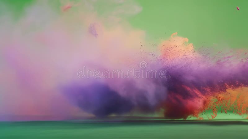 Colorful Powder Exploding on Green Screen Background Stock Video ...