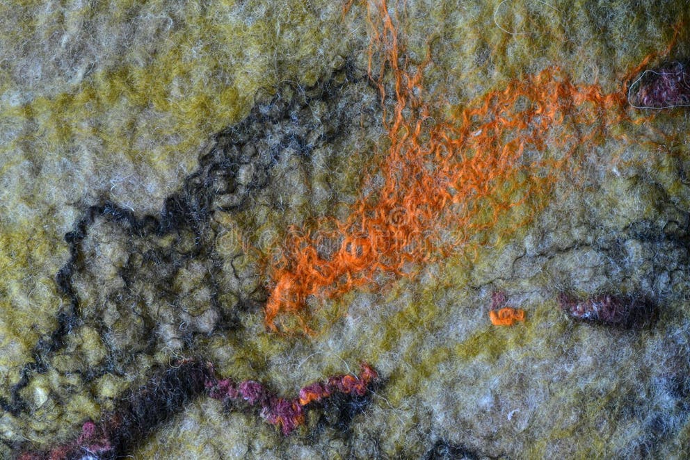 Orange and Purple Strands of Stringy Silk Stock Image - Image of wool ...