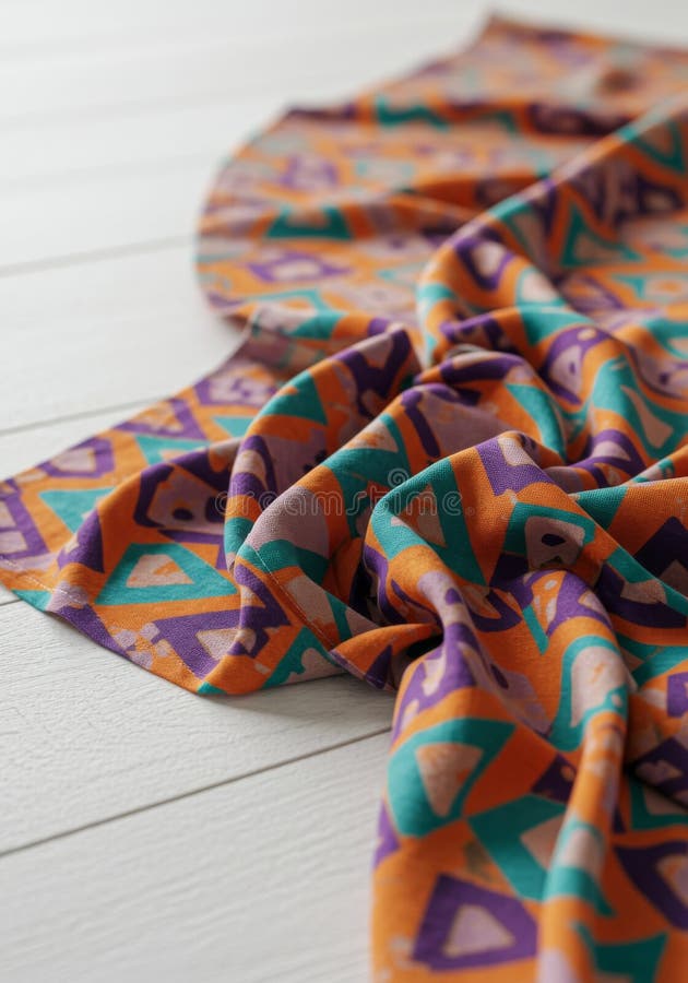 Orange Purple Teal Geometric Fabric Texture Stock Image - Image of pattern, material: 381483605