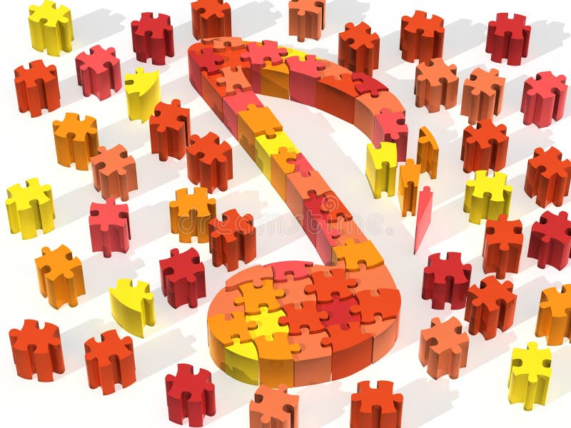 Orange puzzle notes stock illustration. Illustration of puzzle - 18313936