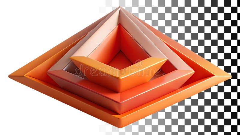 Orange Pyramid, Geometric Shape, 3D Pyramid, and Abstract Structure Png ...