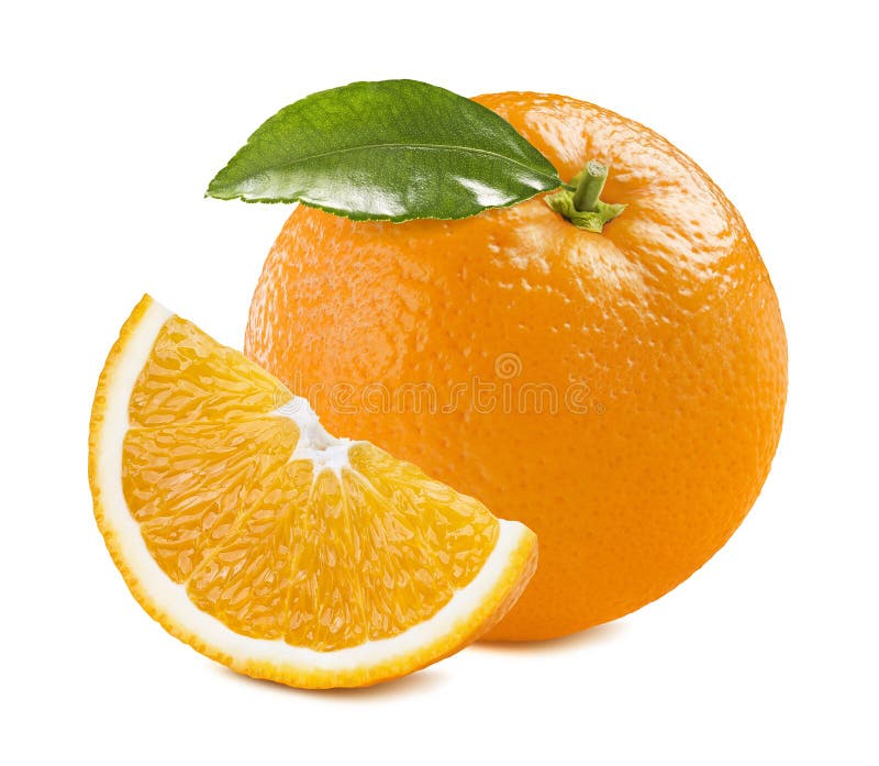 Orange Quarter Epic Composition Isolated on White Stock Image - Image ...