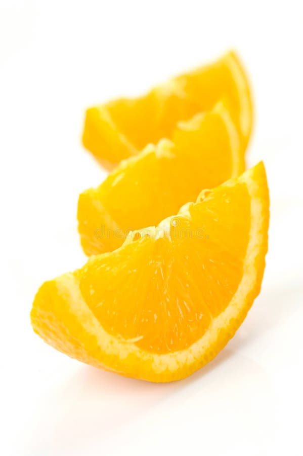 Orange Quarters stock image. Image of white, healthy, cutout - 9316701