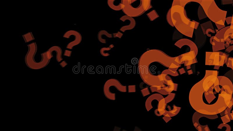 Orange Question Marks Graphic Animation Stock Video - Video of shape ...