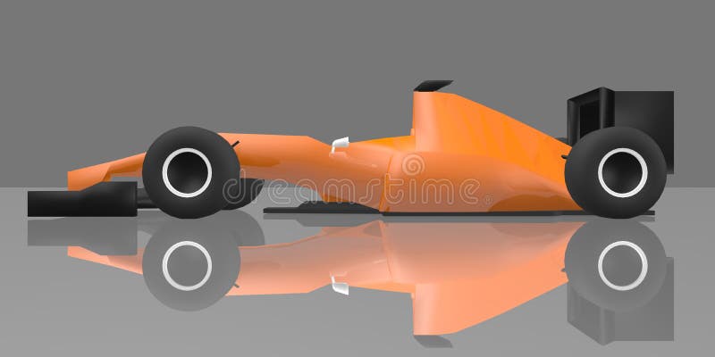 Orange racing car stock illustration. Illustration of render - 41882006