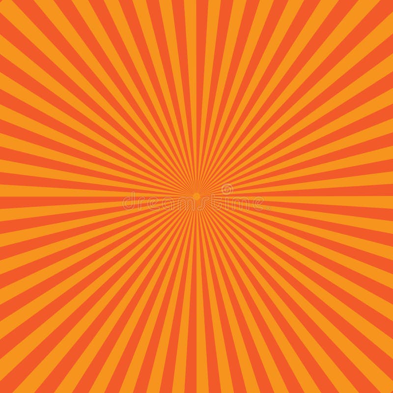 Orange Radial Burst. Sunburst Explosion Pattern. Converging Stripe ...