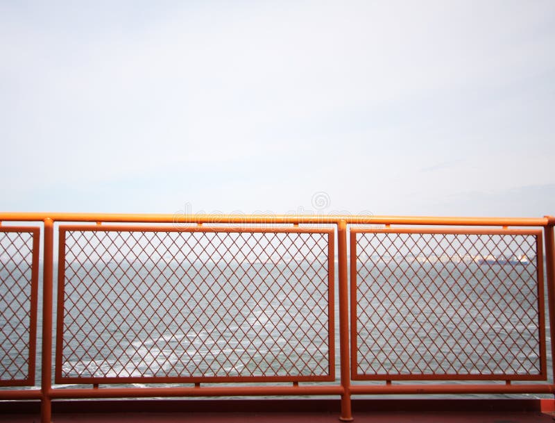 Orange railing stock photo. Image of river, pattern, water - 3362136