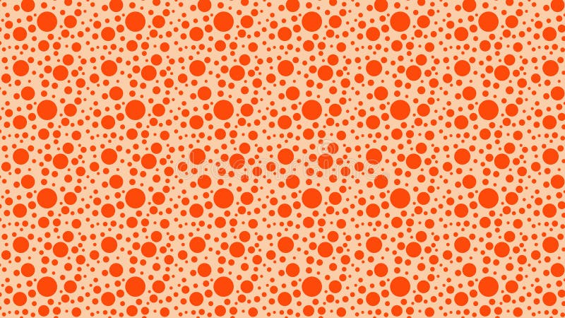 Orange Random Circles Dots Pattern Background Design Stock Illustration ...
