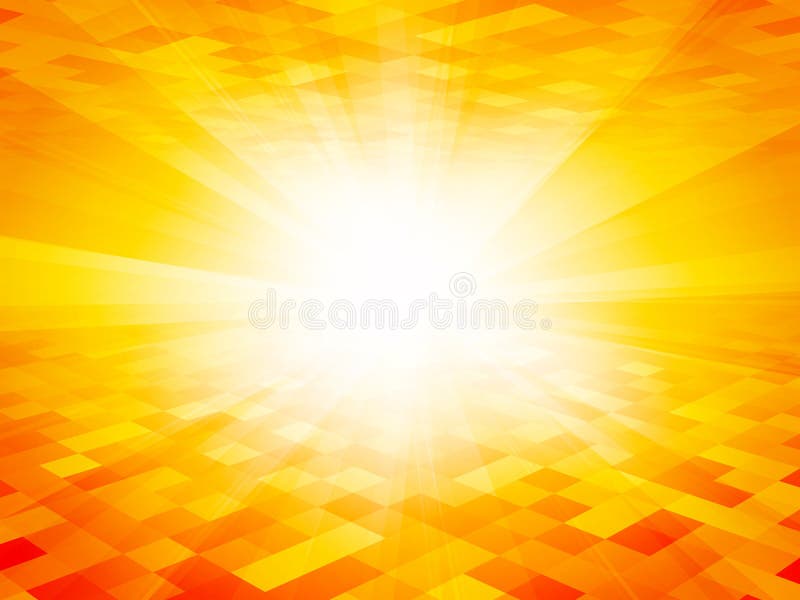 Orange Ray Geometric Tile Background Stock Illustration - Illustration ...
