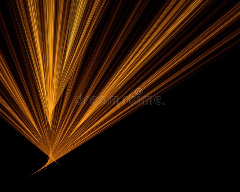 Orange Rays on Black Background Stock Illustration - Illustration of ...