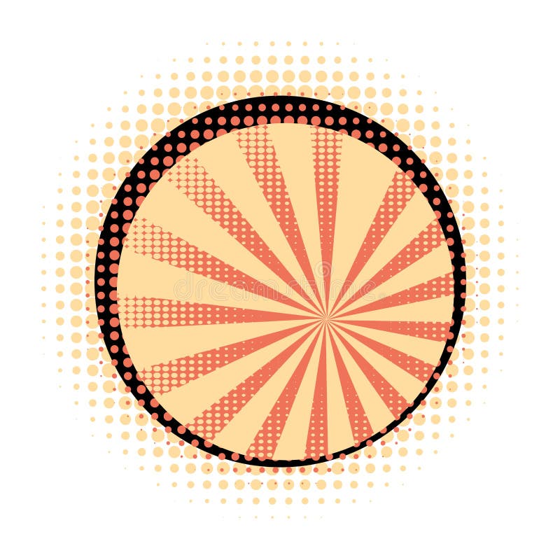 Orange Rays with Halftone stock vector. Illustration of vintage - 86353807