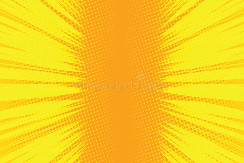 Orange Rays Pop Art Comic Background Stock Vector - Illustration of ...
