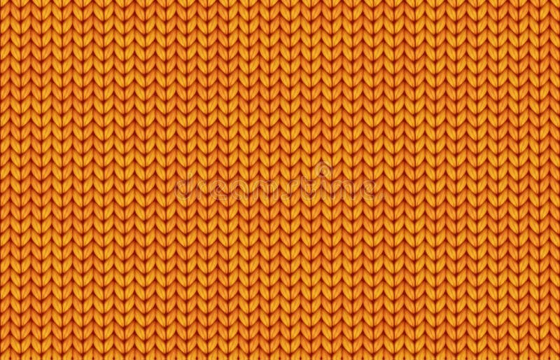 Orange Realistic Simple Knit Texture Vector Seamless Pattern Stock ...