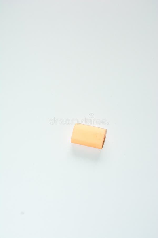 The Orange Eraser is Placed Separately on a Pure White Background ...