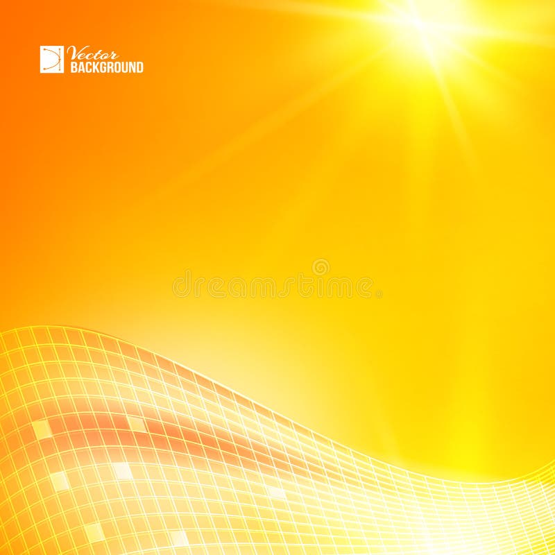 Yellow Futuristic Background. Stock Vector - Illustration of glow, line ...