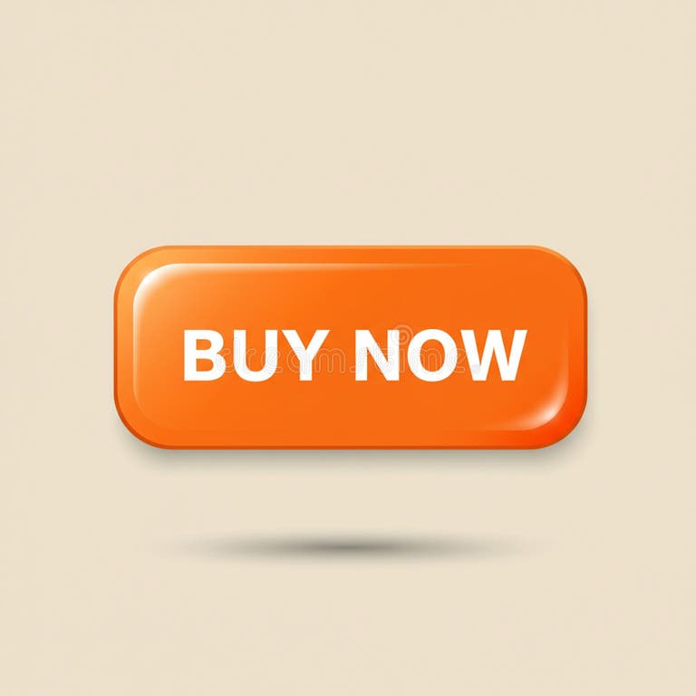 Orange Rectangular Button with Rounded Corners and a Glossy Finish ...
