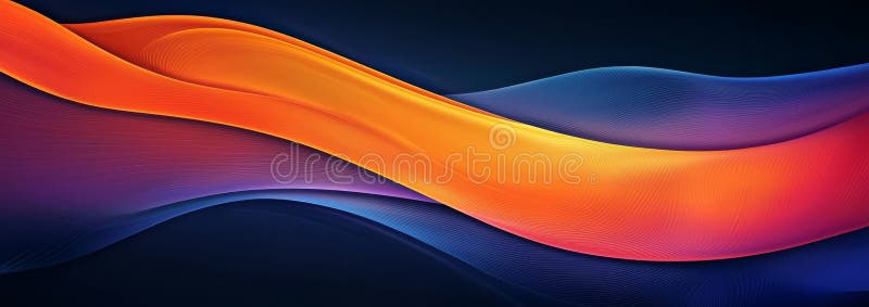 Orange Red Blue Abstract Color Shape Black Backdrop, Vibrant Color ...
