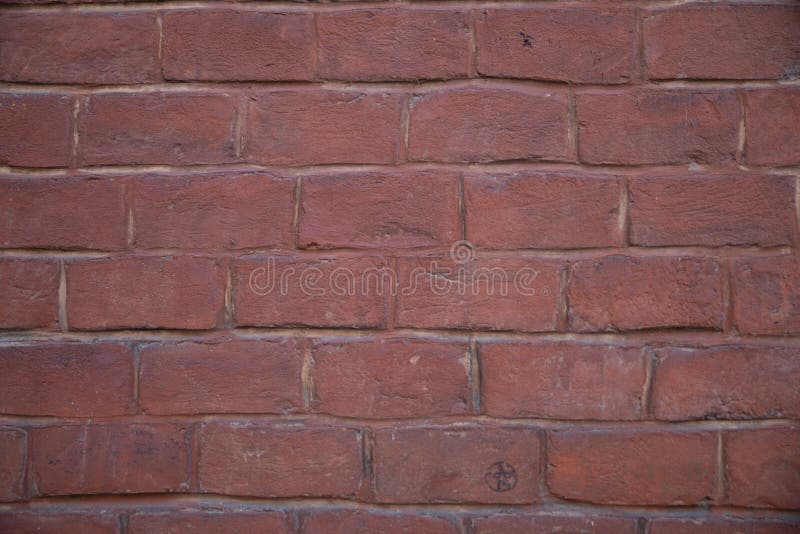 Orange Red Brick Texture Wall Stock Image - Image of masonry, vintage ...