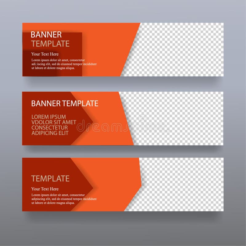 Green Banner Design Three Models, Basic RGB. Stock Illustration ...