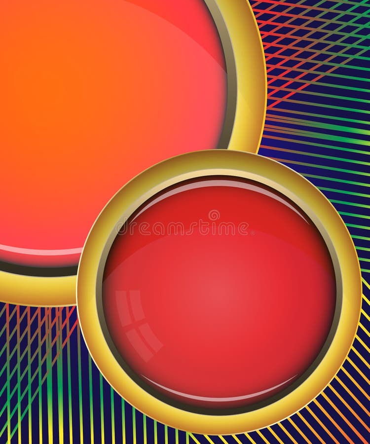 Orange and Red Glass Round Signs Stock Vector - Illustration of object ...