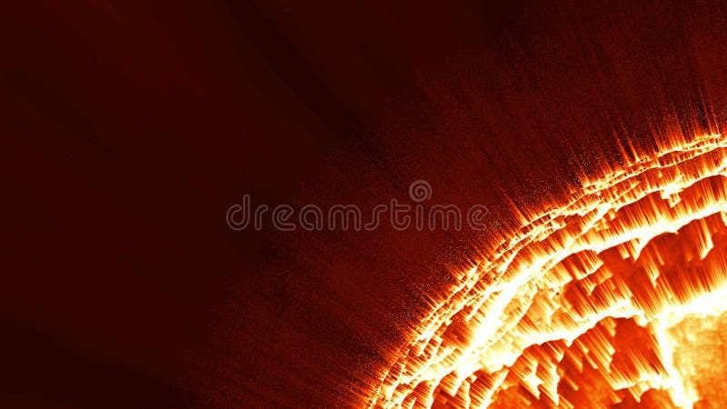 Exploding Planet Illustration with Orange Glow. Stock Illustration ...