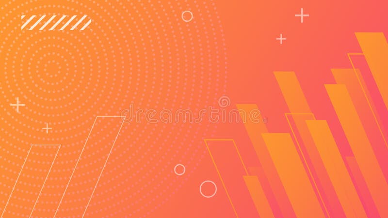 Orange Red Gradient Geometric Shape Background Wallpaper Template ...