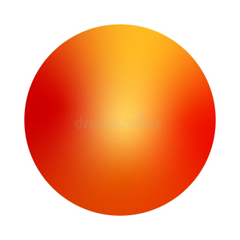 Orange Red Gradient. Soft Color Transition. Artistic Bright Sphere ...