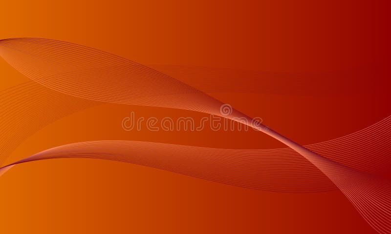 Orange Red Gradient With Soft Lines Wave Curves Abstract Background Stock Image Image Of Flow