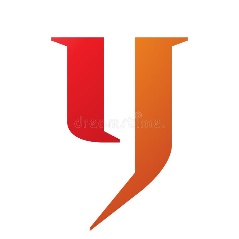 Orange and Red Lowercase Letter Y Icon Stock Vector - Illustration of ...