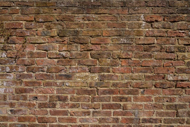 Orange red old brick wall stock photo. Image of masonry - 125004828
