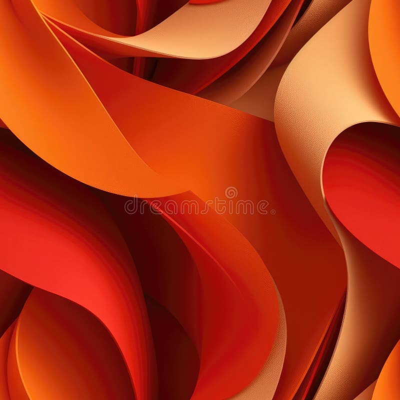 Orange Red Paper Strict Smooth Curves Tile Seamless Background ...